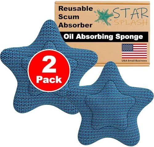 Scum Hot Tub Scum Absorber Two Pack- Reusable Oil Absorbing Sponge ...