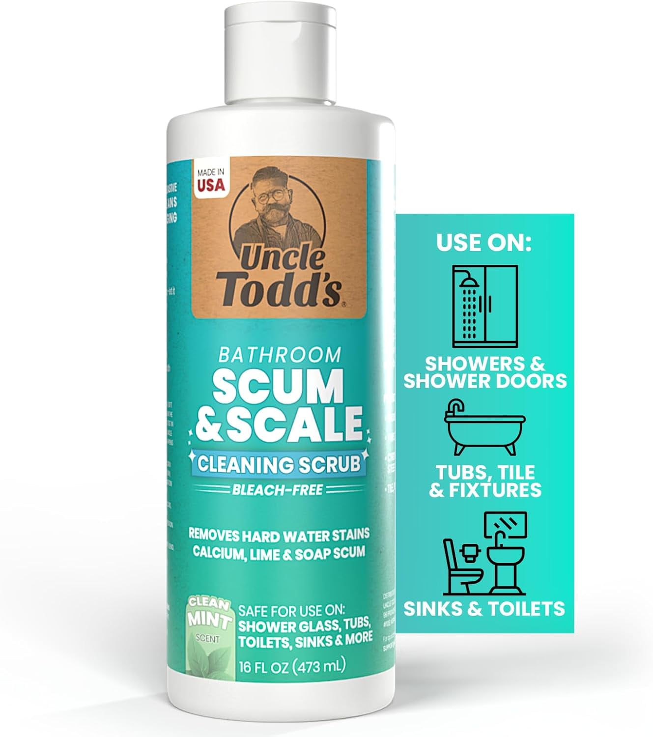 Scum & Scale Bathroom Cleaner Hard Water Stain & Soap Scum Remover ...