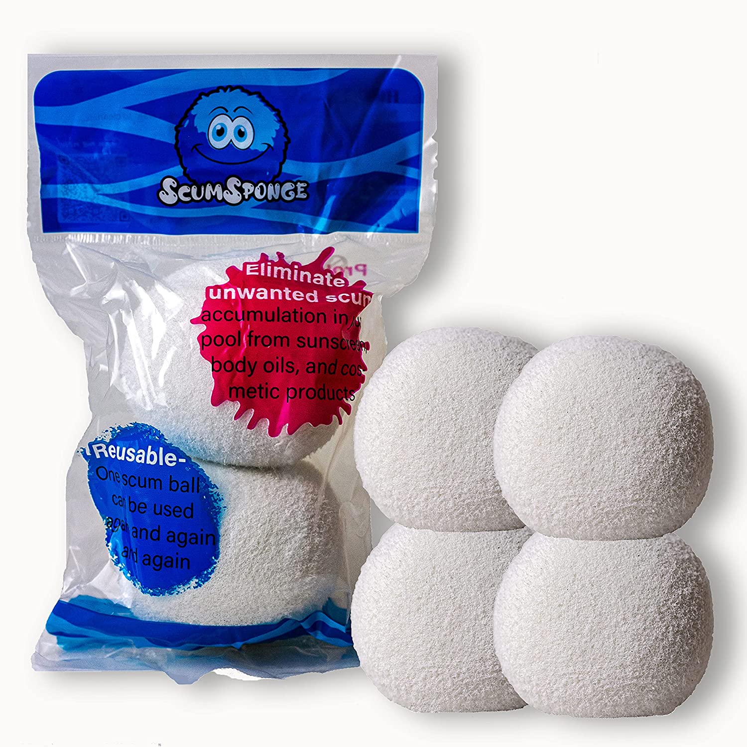 10Pcs Bathtub Swimming Pool Oil Absorbing Scum Sponge Pentagram Scum ...