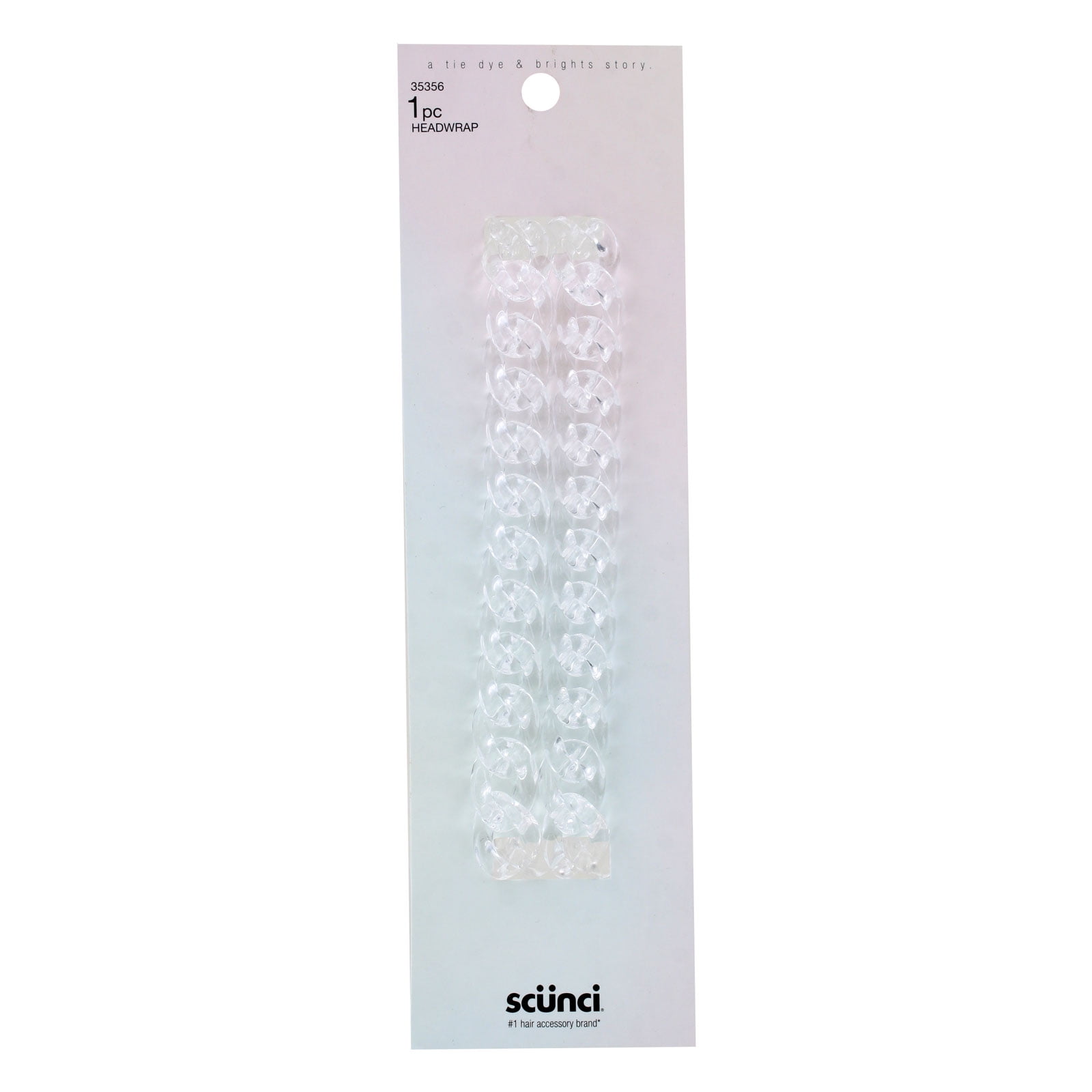 Scunci A Tie Dye & Brights Story Clear Plastic Chainlink Headwrap, 1 ...