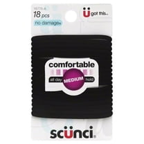 Scunci Effortless Beauty No-Damage Black Elastic Hair Bands, 28 ct ...