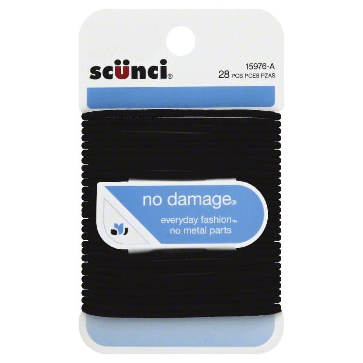 Scunci Effortless Beauty No-Damage Black Elastic Hair Bands, 28 ct ...