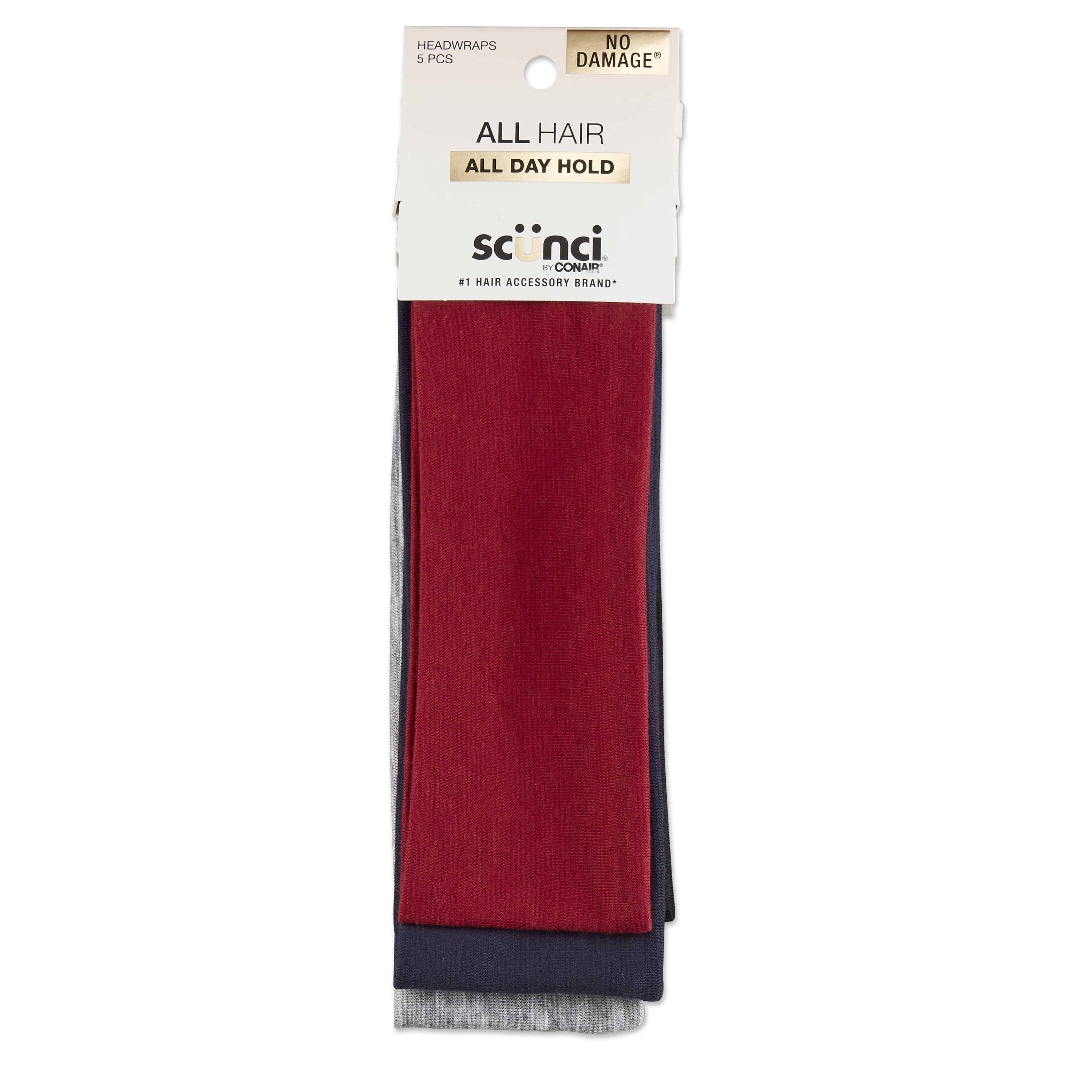 Scunci Classic Knit Headwrap Fabric Headband, Multicolor, 5 Count ...