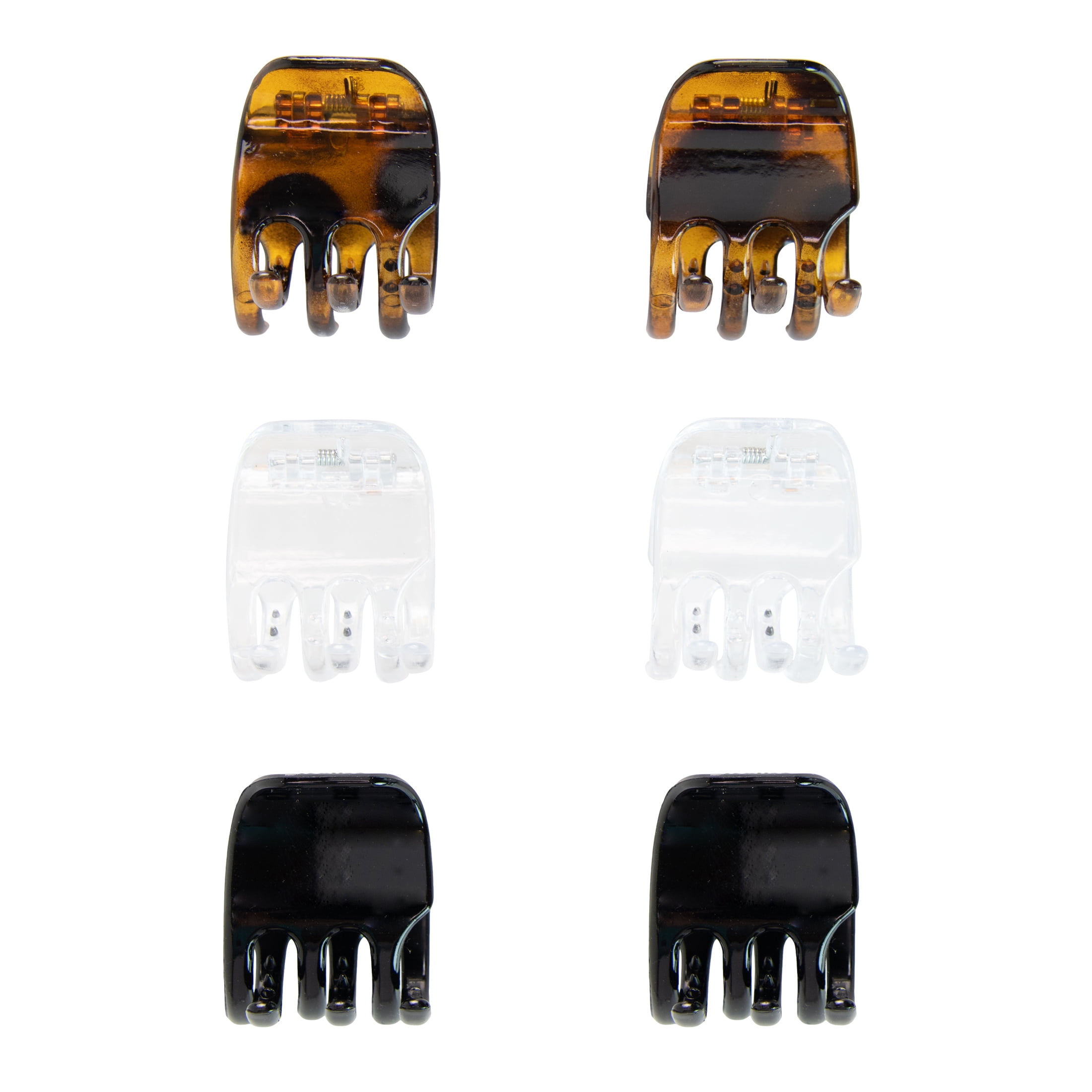 Scunci Claw Clips, Adjust to Most Hair Types, in Black, Tortoise Shell ...