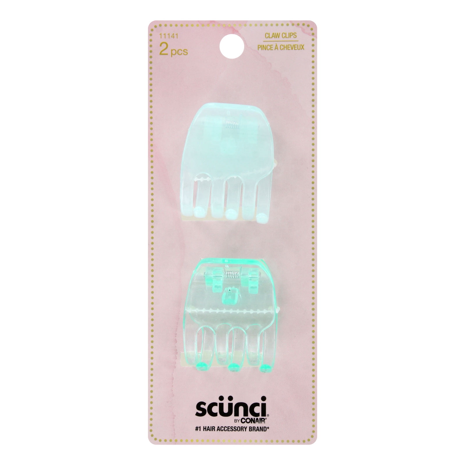 Scunci Claw Hair Clips, Assorted Translucent Colors, Colors will Vary ...
