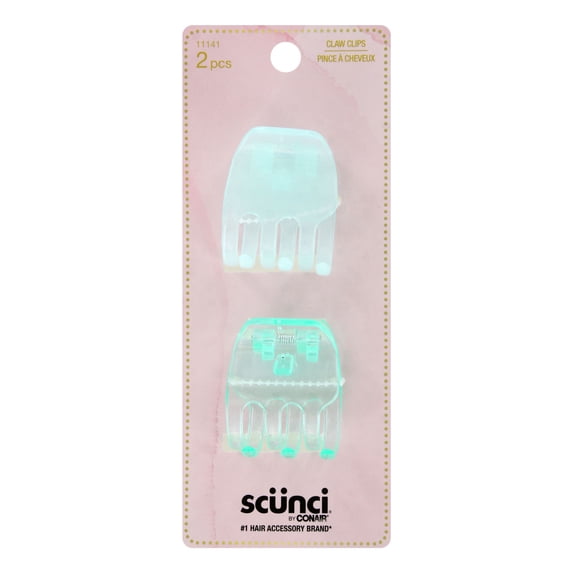 Scunci Claw Hair Clips, Assorted Translucent Colors, Colors will Vary ...