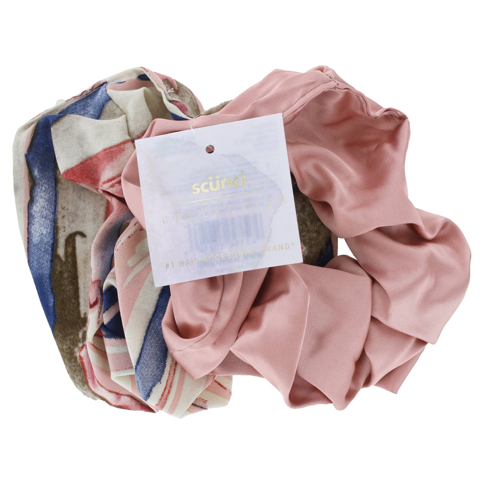 Scunci Collection Jumbo Hair Scrunchies, Assorted Colors, 2-Pieces ...