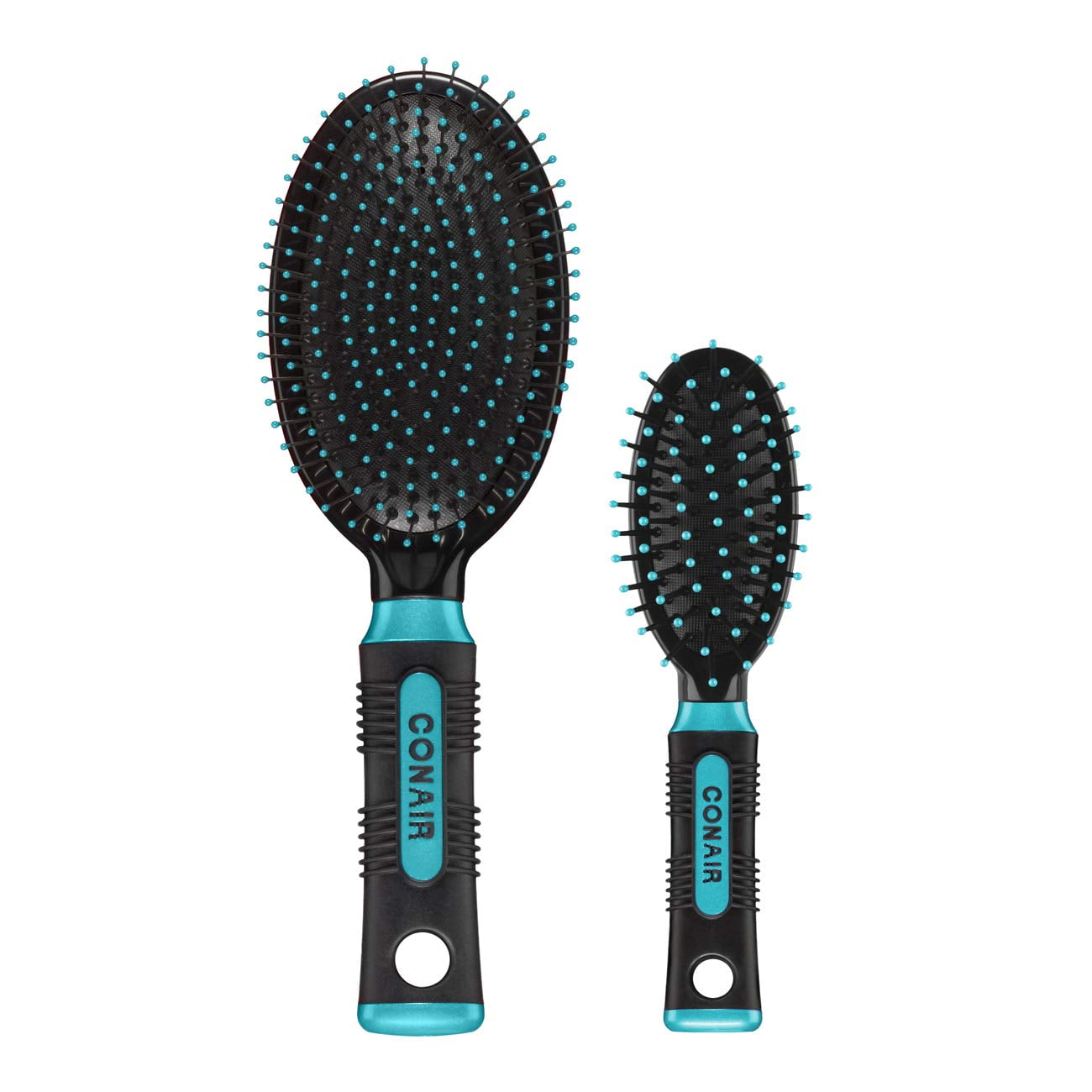 Scunci Conair Travel and Full-Size Cushion Hairbrush Set (Pack of 6 ...