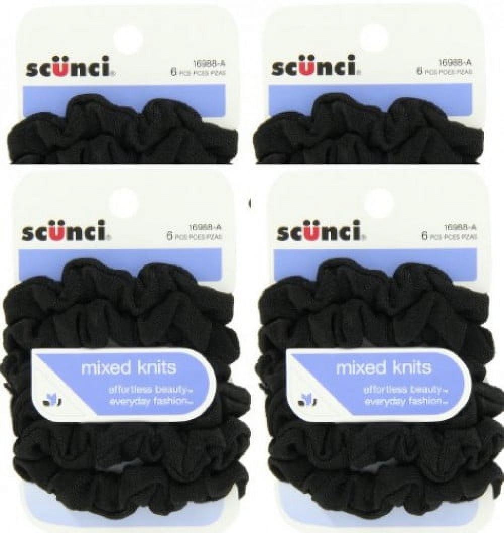 Scunci Effortless Beauty Mini Slinky Black Twisters, 24-Count - Walmart.com