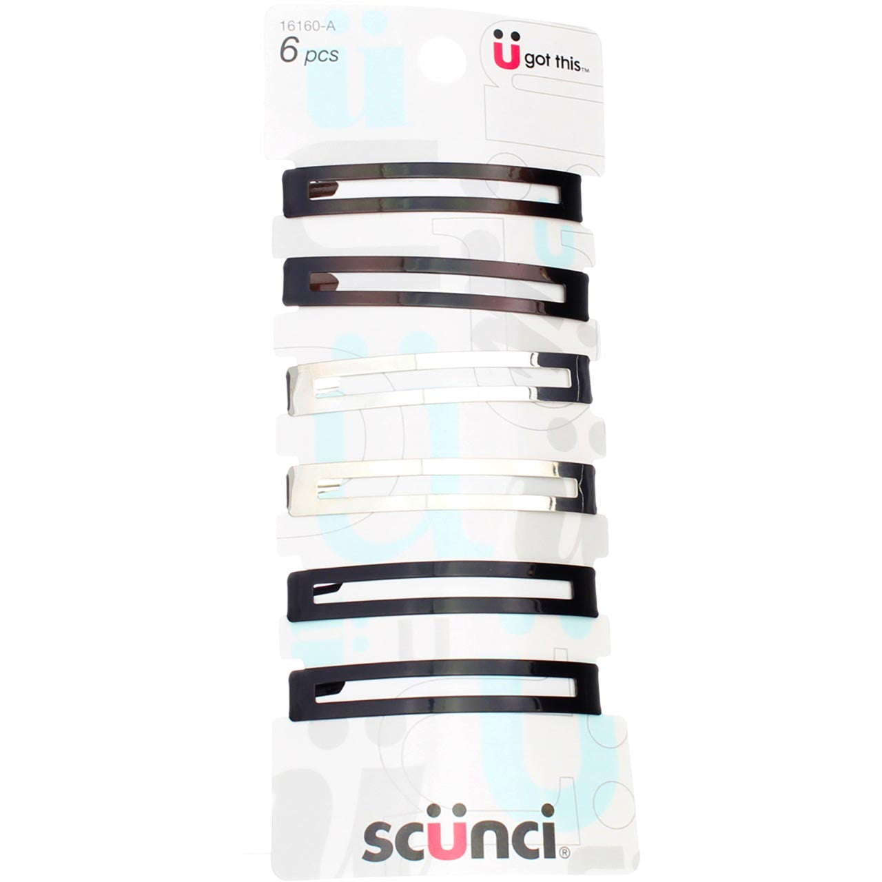 scunci, Slide Clip Hair Barrettes, 6ct, 2 pack, Assorted Colors ...
