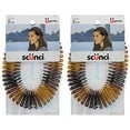 scunci Stretch Hair Combs, Tortoise, White, Black, 3 Colors, 2 Packs ...