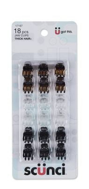 Scunci Effortless Beauty Thick Hair Mini Jaw Clips 18 ea - Walmart.com