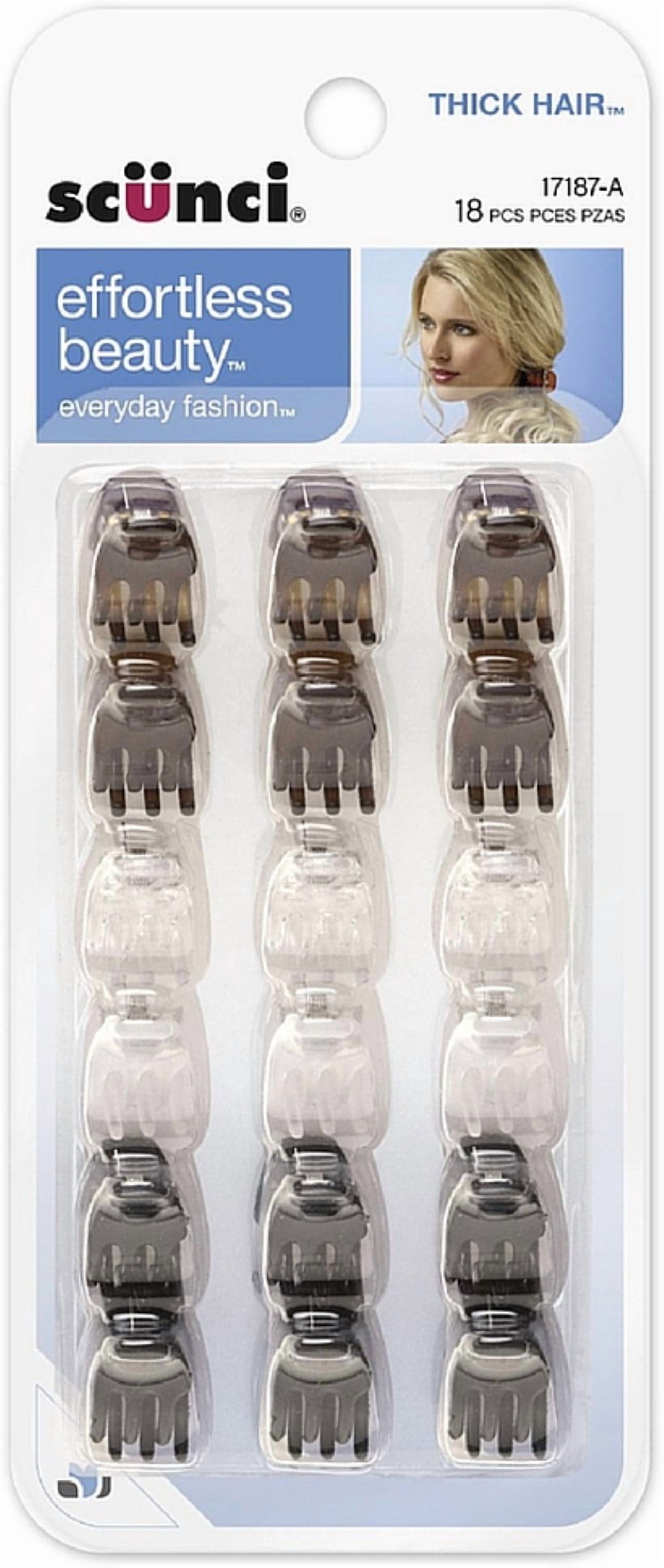 scunci, Hair Clips, 18 ea, Thick Hair Mini Jaw Clips - Walmart.com