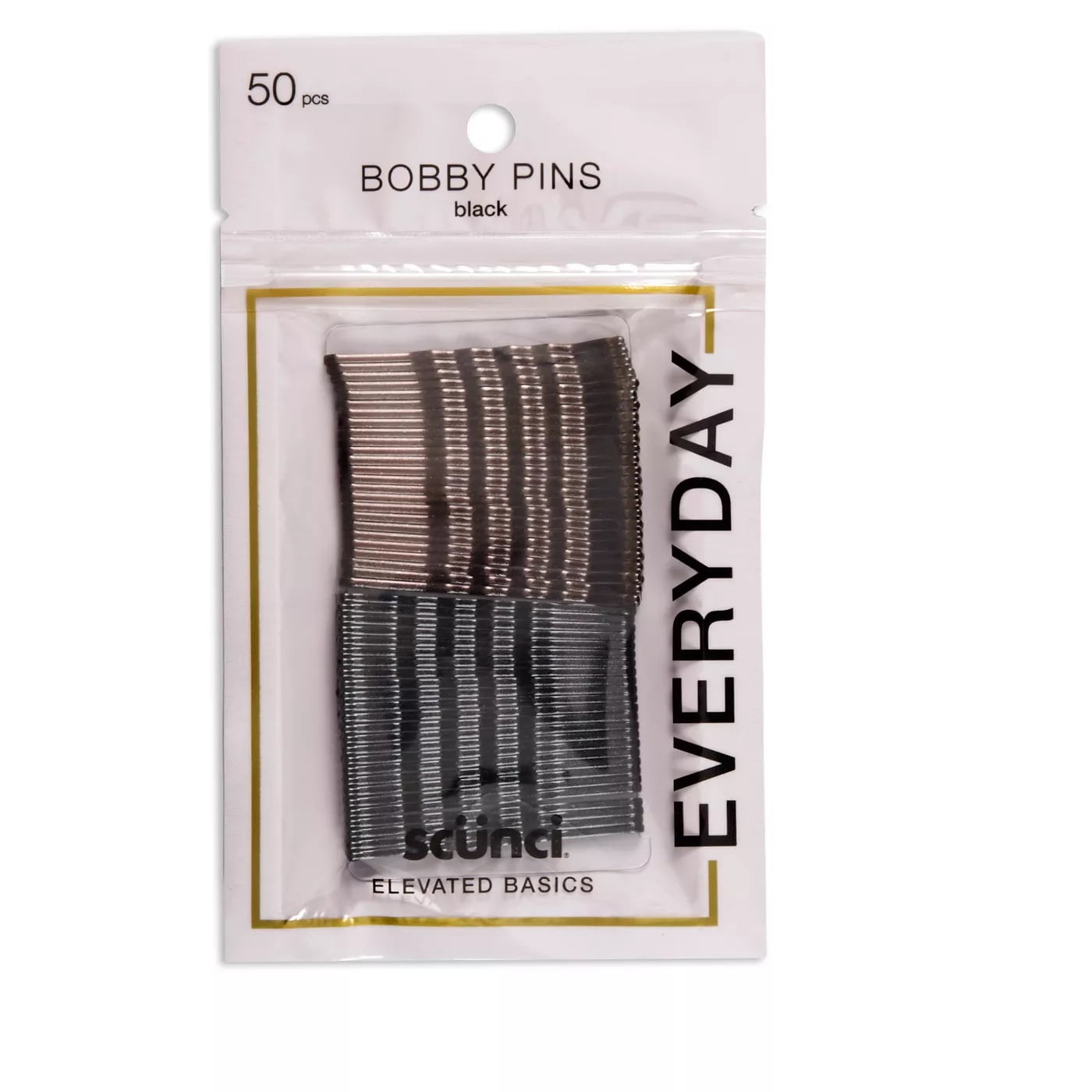 Scunci Elevated Basics Bobby Pins, 25 Brown and 25 Black - 50 Count ...