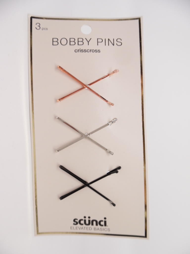 Scunci Elevated Basics Criss Cross Bobby Pins - 3 pcs - Black, Chrome ...