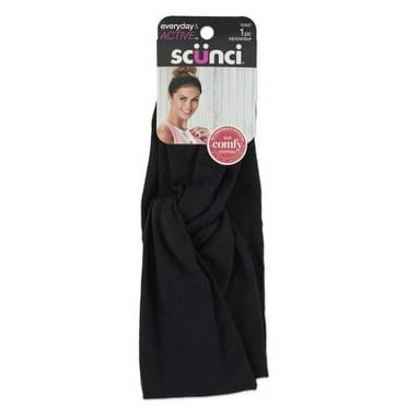 Scunci Wide Turban with Printed Reflective U - Black - Walmart.com