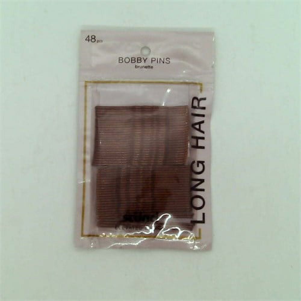 Extra Long Bobby Pins Brunette - 48pk Brown - Walmart.com