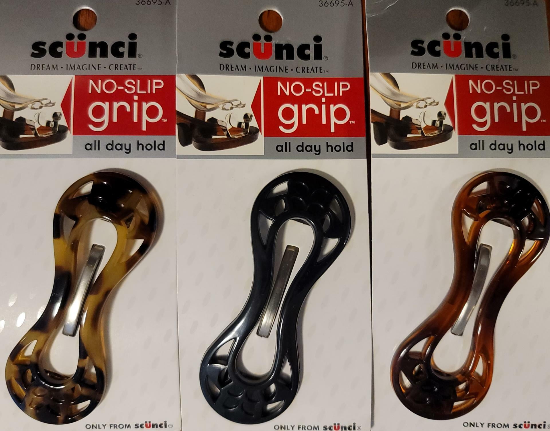 Scunci Filigree No-Slip Grip All Day Barrette Black Brown Tortoise ...