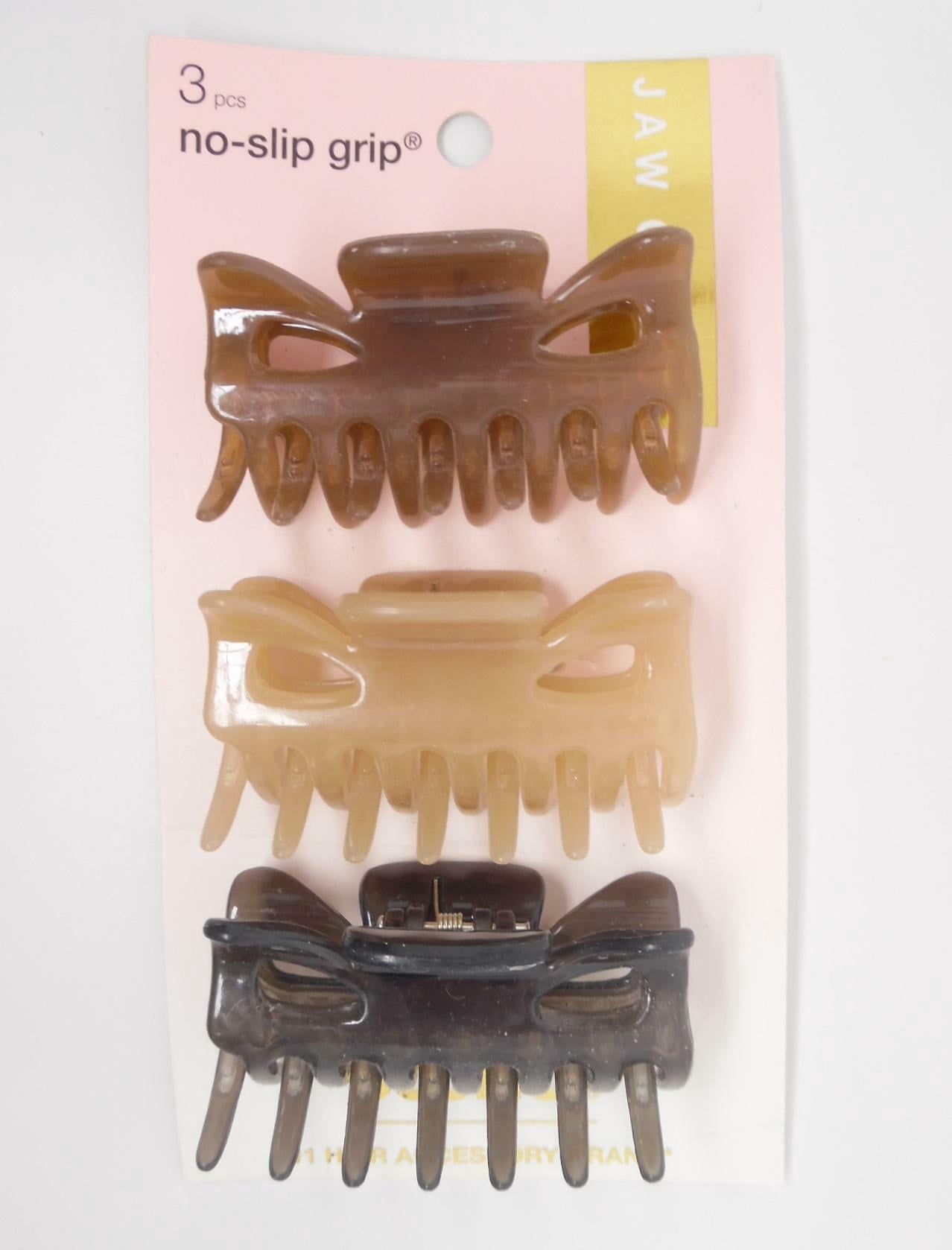 Scunci Medium No Slip Grip Hair Jaw Clips - Assorted Glossy Neutral ...
