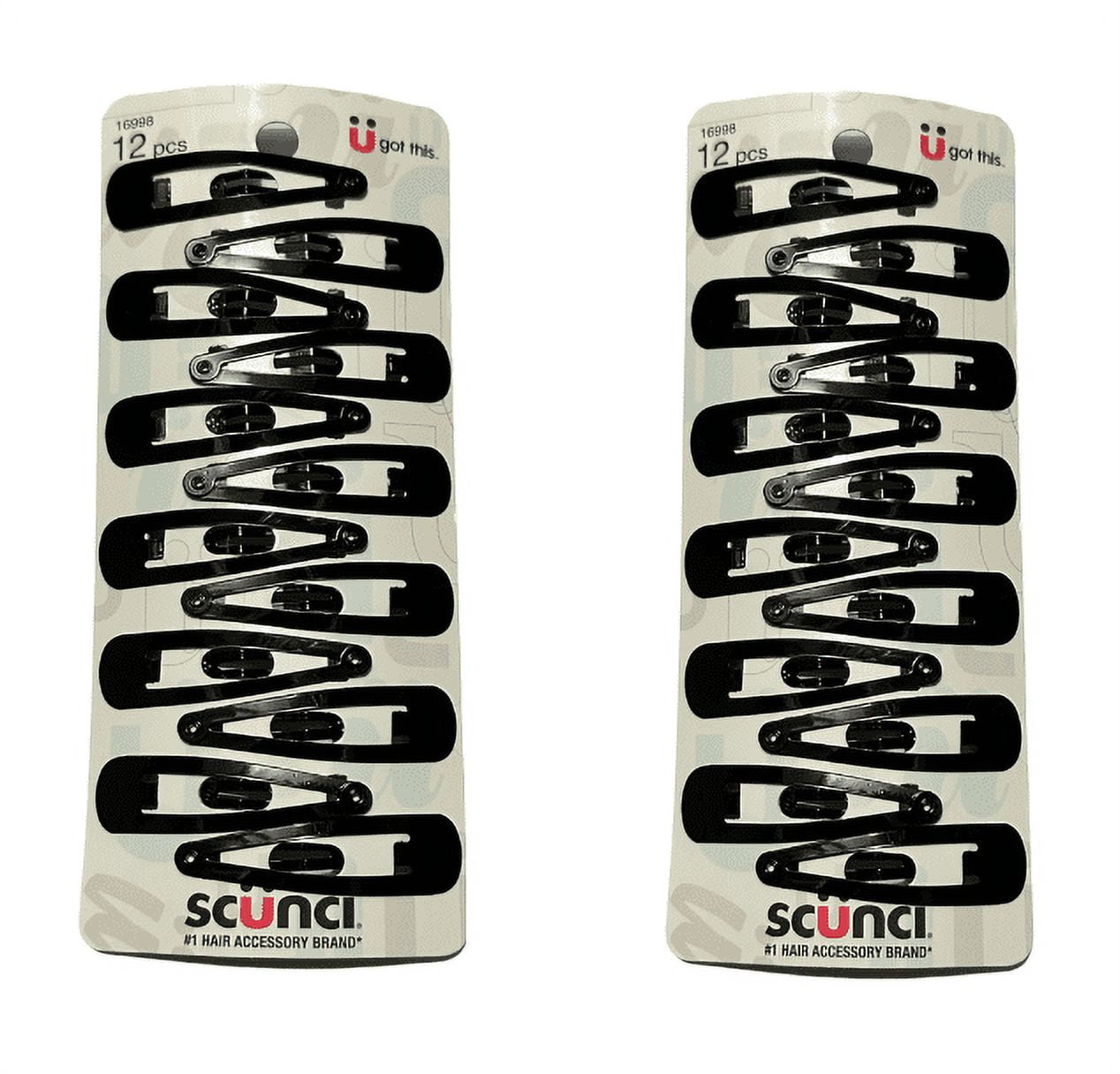 Scunci Snap Clips Hair Barrettes, 12 Ct (2 pack) - Walmart.com