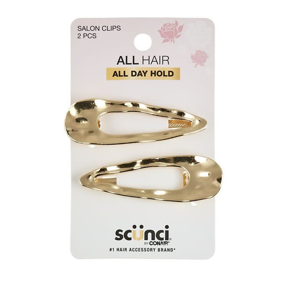 Scunci Metal Salon Snap Clips, Silver, 2 ct - Walmart.com