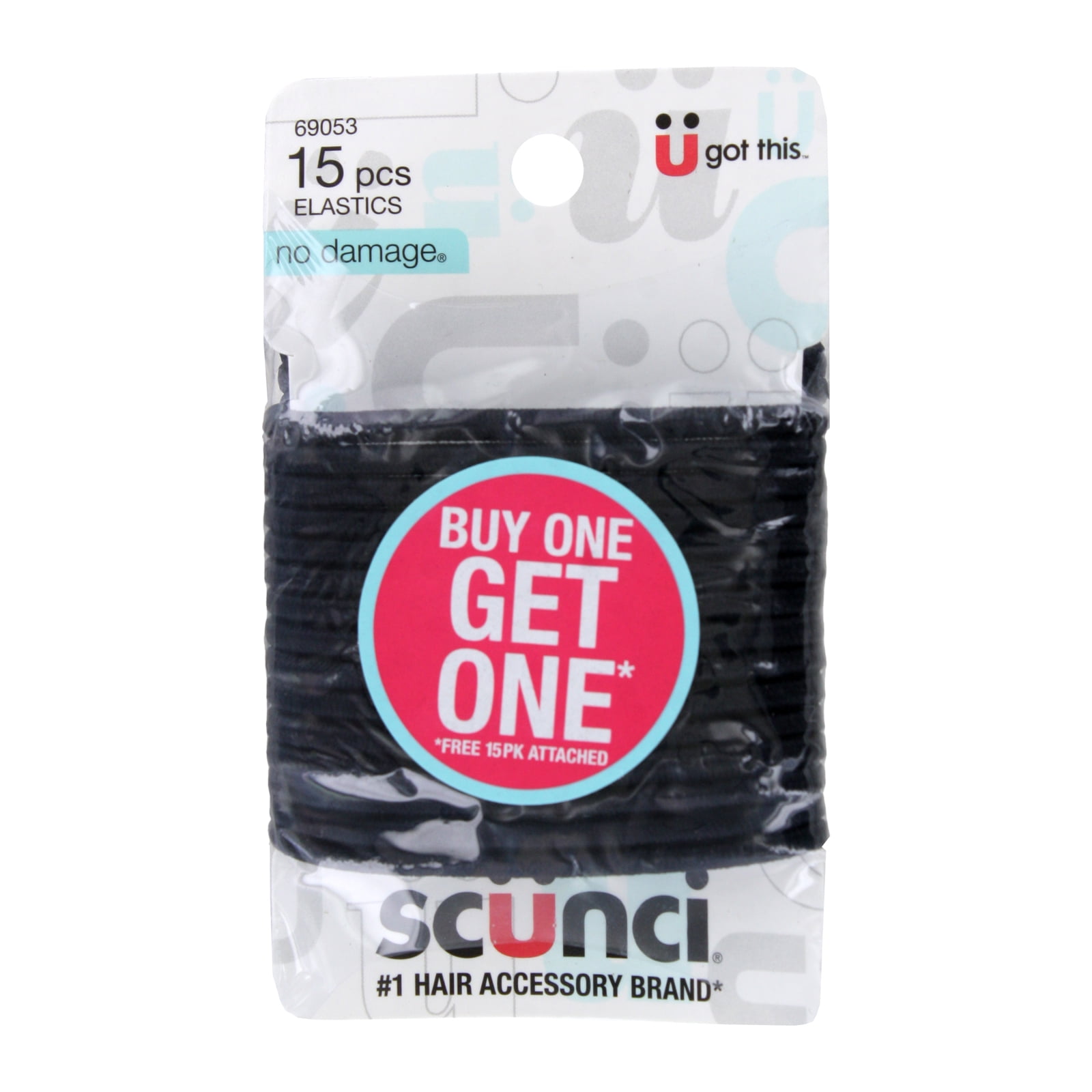 Scunci No Damage Hair Elastics, Black, 30-Count - Walmart.com