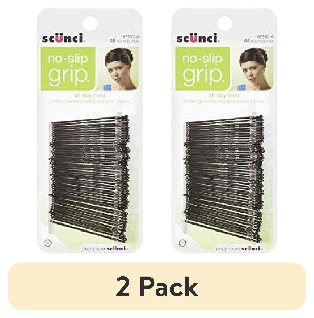 (2 pack) SCUNCI 48PK BOBBY PINS BROWN - Walmart.com