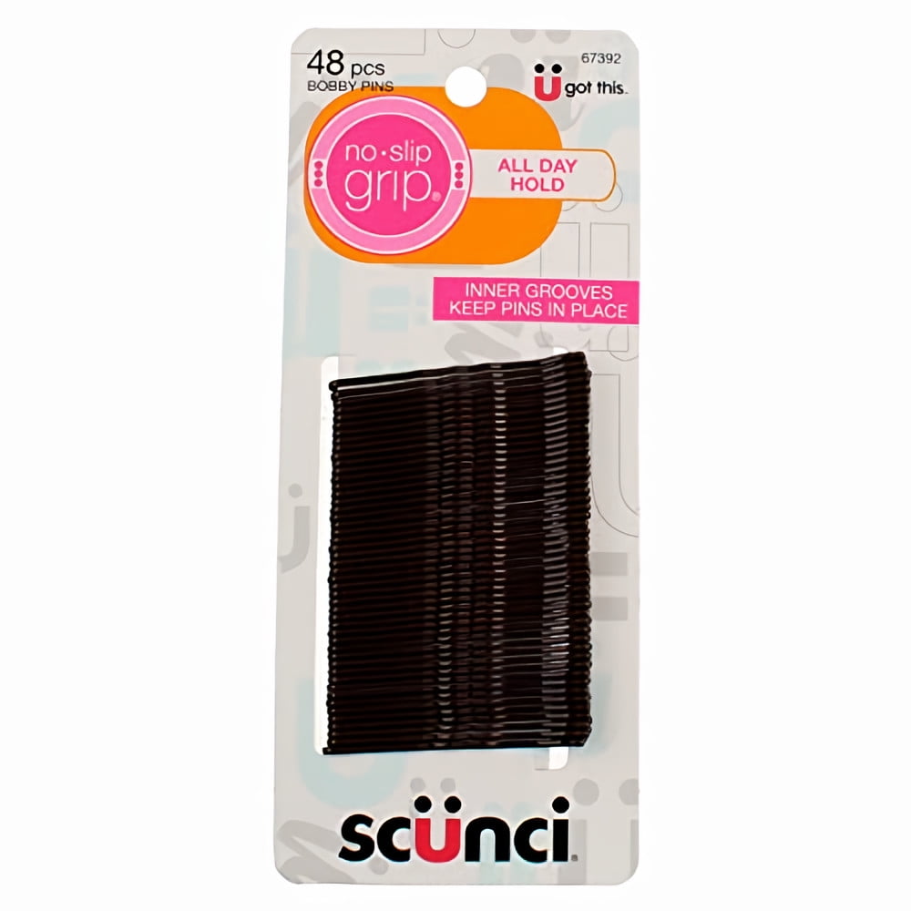 Scunci No-Slip Grip Brown Bobby Pins (Pack of 32) - Walmart.com