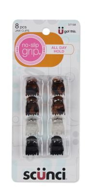 Scunci No-Slip Grip Oval Top Mini Jaw Clips 8 ea - Walmart.com