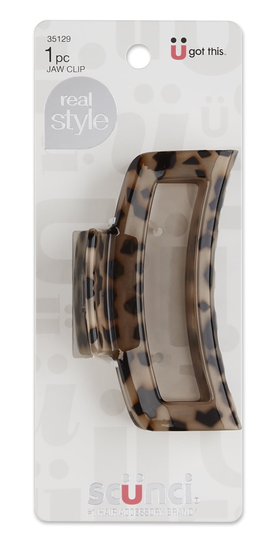 Scunci Unisex Tortoise Shell Open Center Claw Clip for Adults - Walmart.com