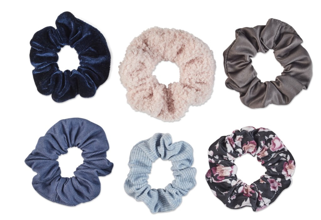 Scunci Original Scrunchies in Mixed Textures, Fabrics and Colors for ...