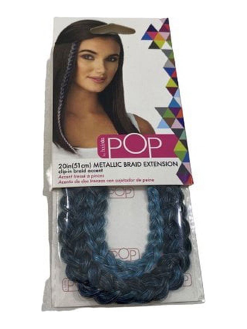Scunci POP Metallic Braid Extension - Clip-in Braid Accent - 20in ...