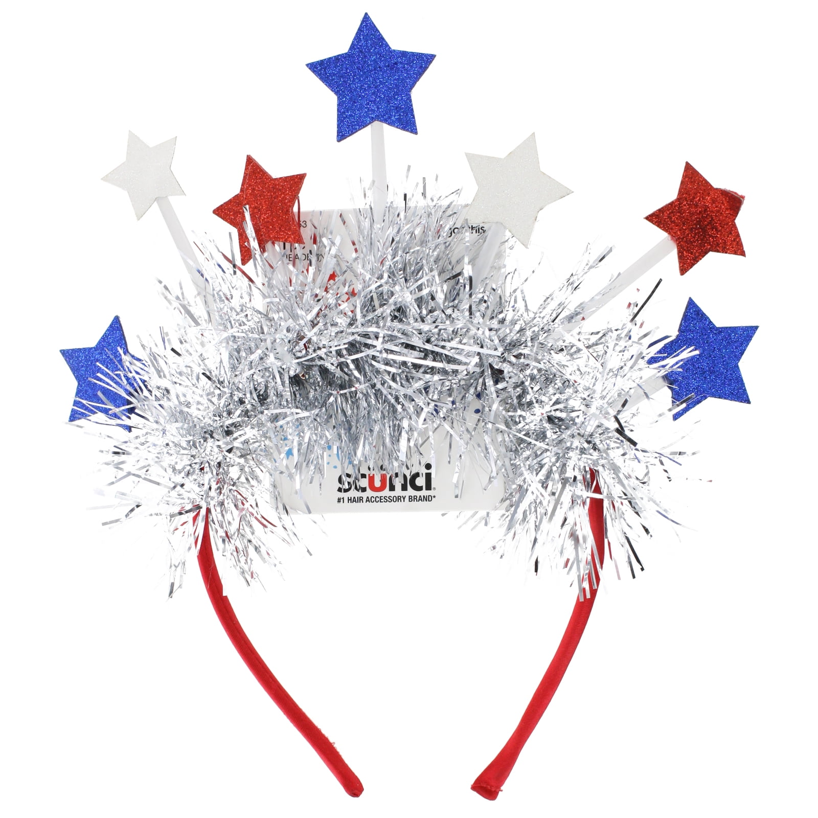 Scunci Patriotic Independence Day Glittery Stars Fashion Headband, 1 ...
