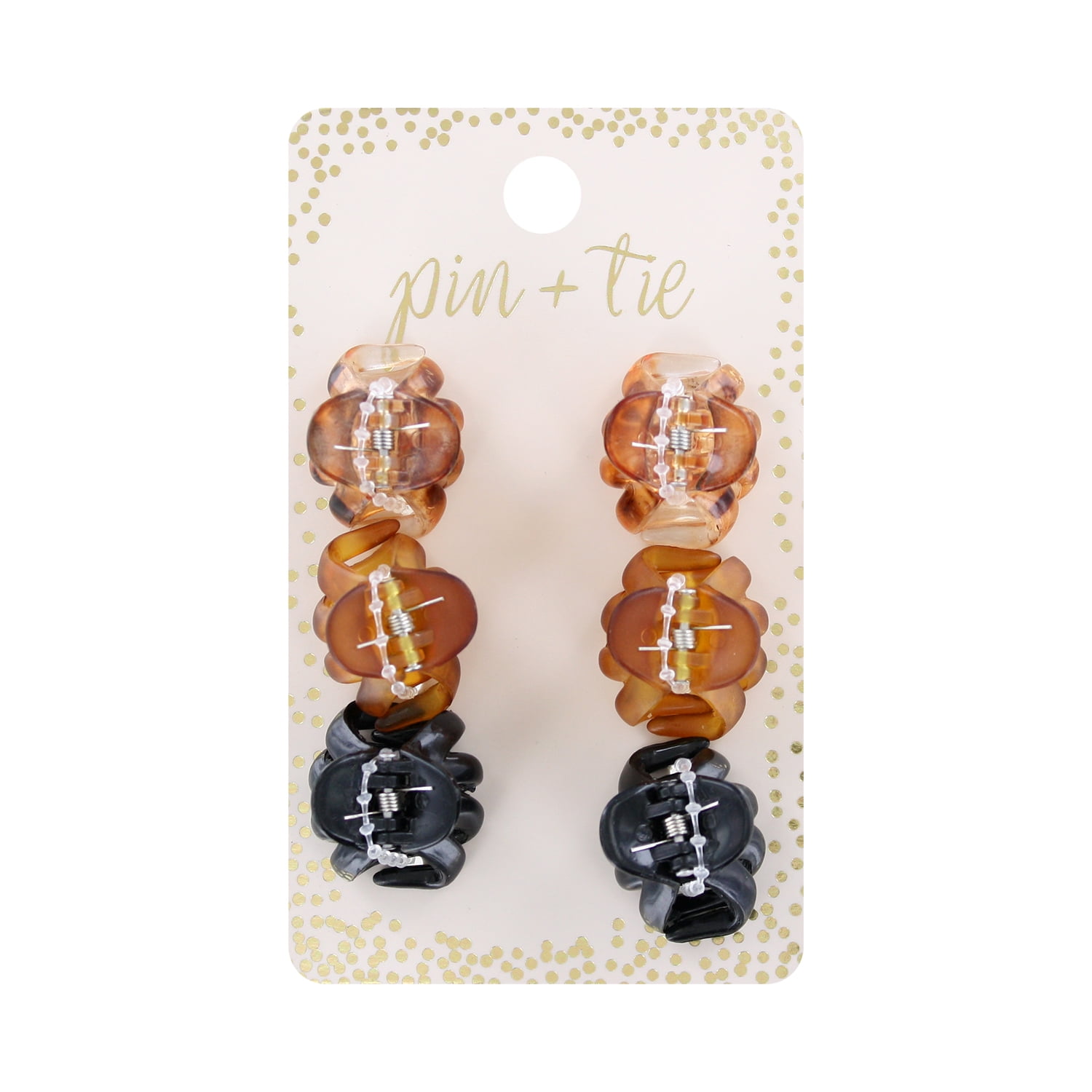 Scunci Pin and Tie Mini Jaw Clips, Assorted Colors, 6-Piece - Walmart.com