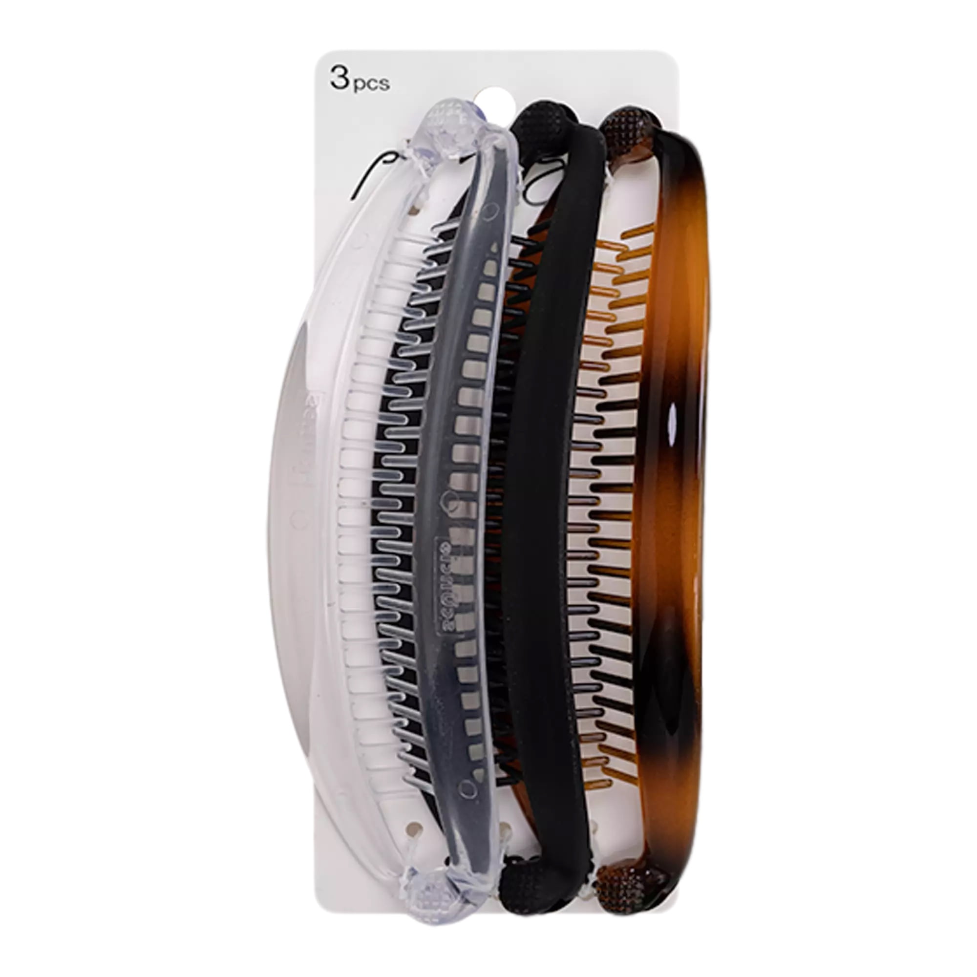 Scunci Ponytail Flat Banana Combs, Assorted Colors, 3-Pieces - Walmart.com