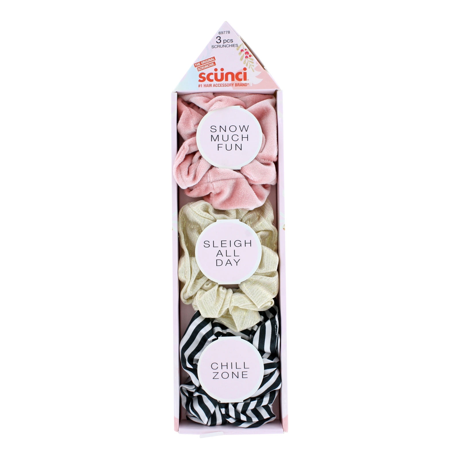 Scunci Posh The Original Scrunchie Hair Scrunchie, Assorted Colors, 3 ...