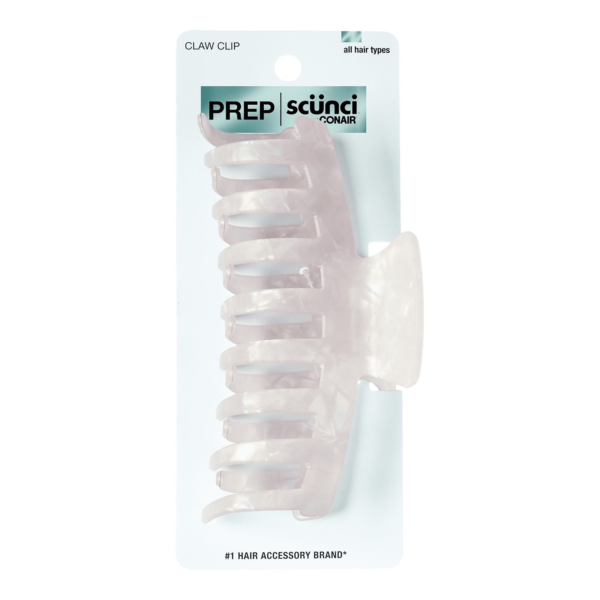 Scunci Prep Claw Clip for All Hair Types, Large Iridescent Finish, 1 ...