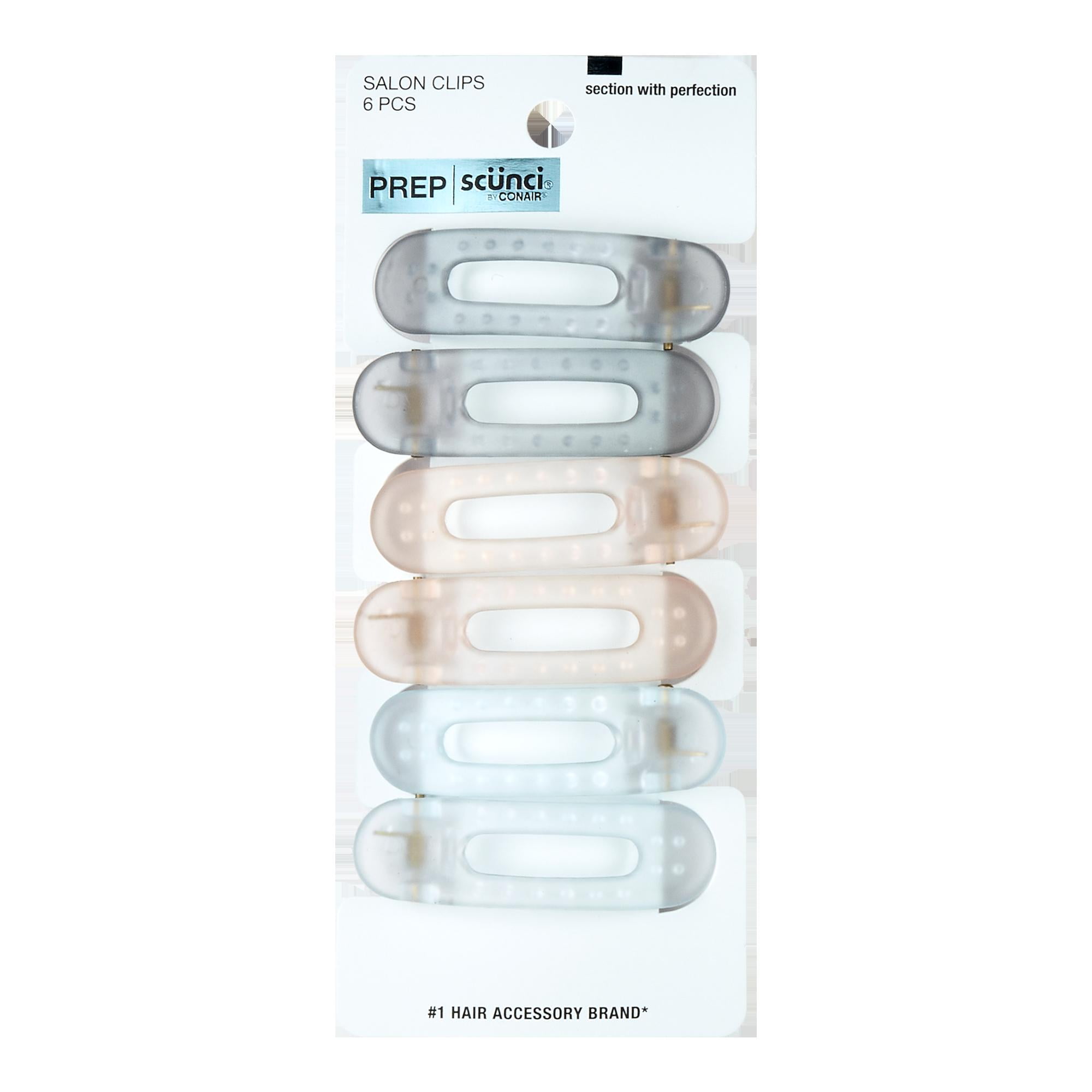 Scunci Prep Plastic Hair Snap Clips, Assorted Colors, 6-Pieces ...