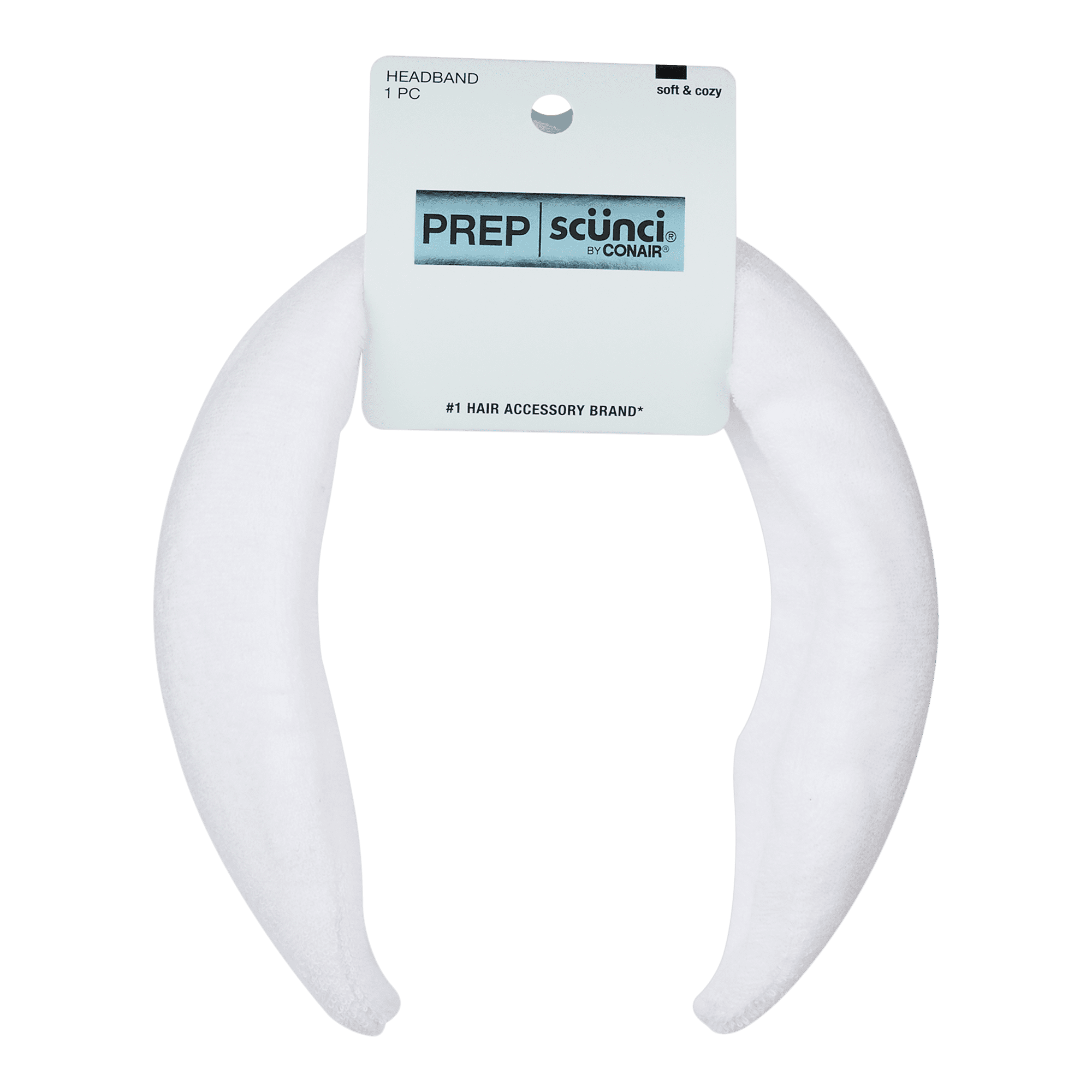 Scunci Prep Terry Soft & Crazy Headband, White, 1-Count - Walmart.com