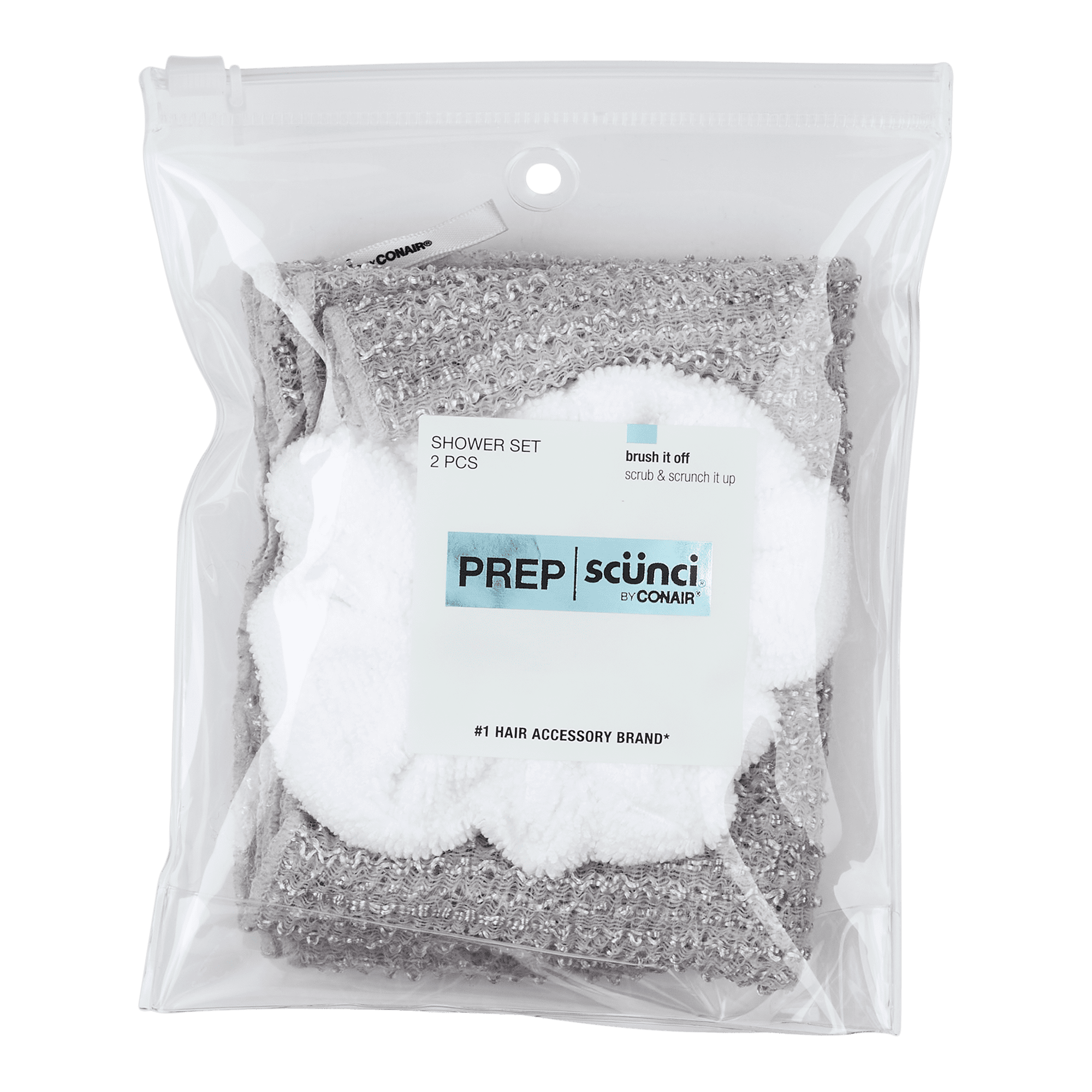 Scunci Prep Towel Scrunchie & Body Scrubber, 2-Piece Set - Walmart.com