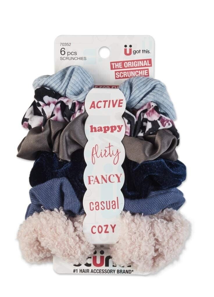 Scunci Scrunchies 6 Pack Assorted Types - Walmart.com