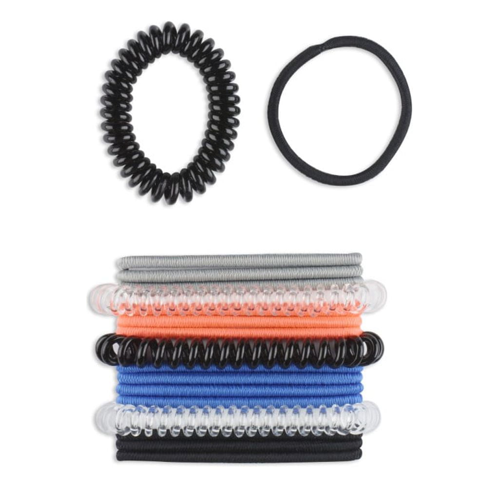 Scunci Set of 14 No-Damage Elastic Stretch Nylon Hairbands and 4 No ...
