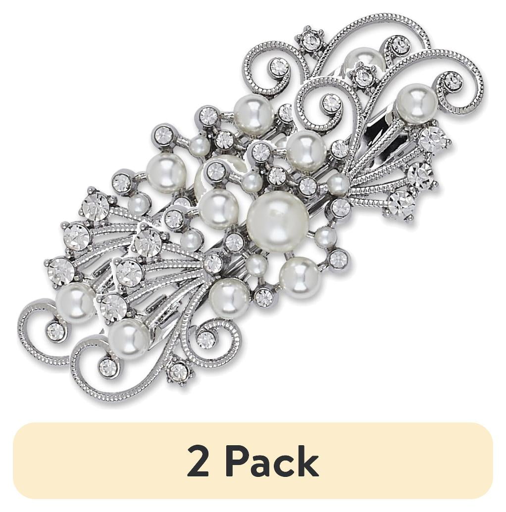 (2 pack) Scunci Sophisticated Jeweled Styling Statement Hair Clip in ...