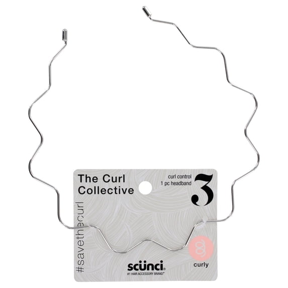 Scunci The Curl Collective Curly Curl Control Metal Headband, 1-Piece ...