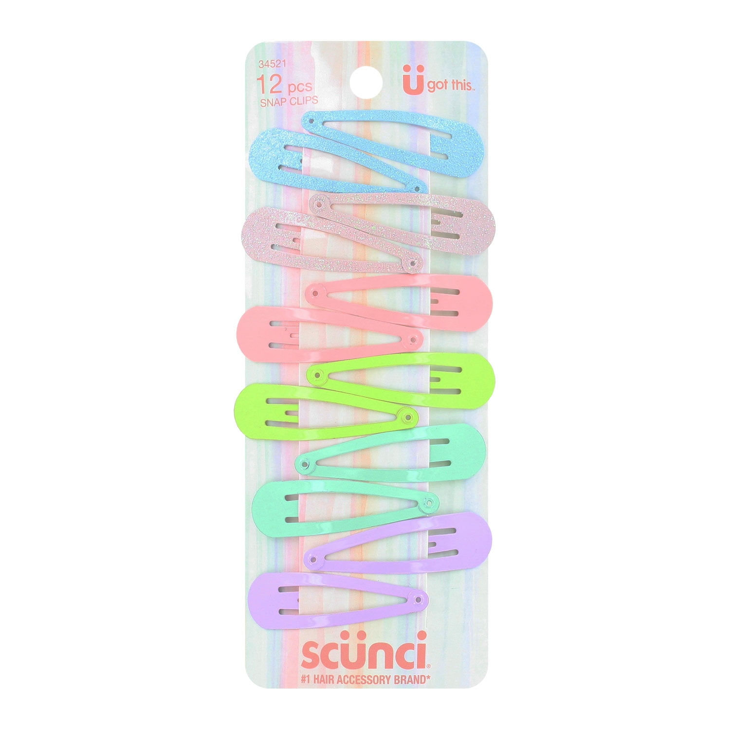 Scunci U Got This Easter Hair Snap Clips, Assorted Colors, 12-Count ...