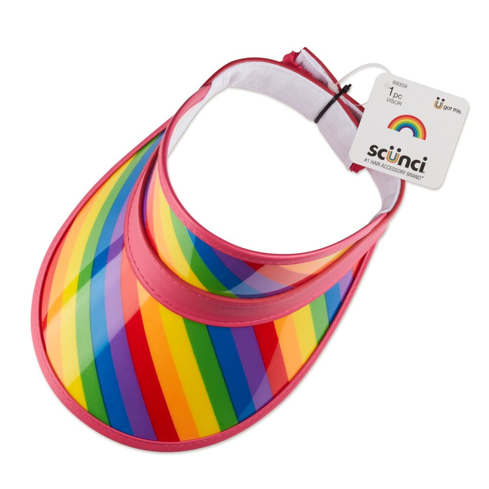 Scunci U Got This Rainbow Elastic Headband Visor, 1-Count - Walmart.com