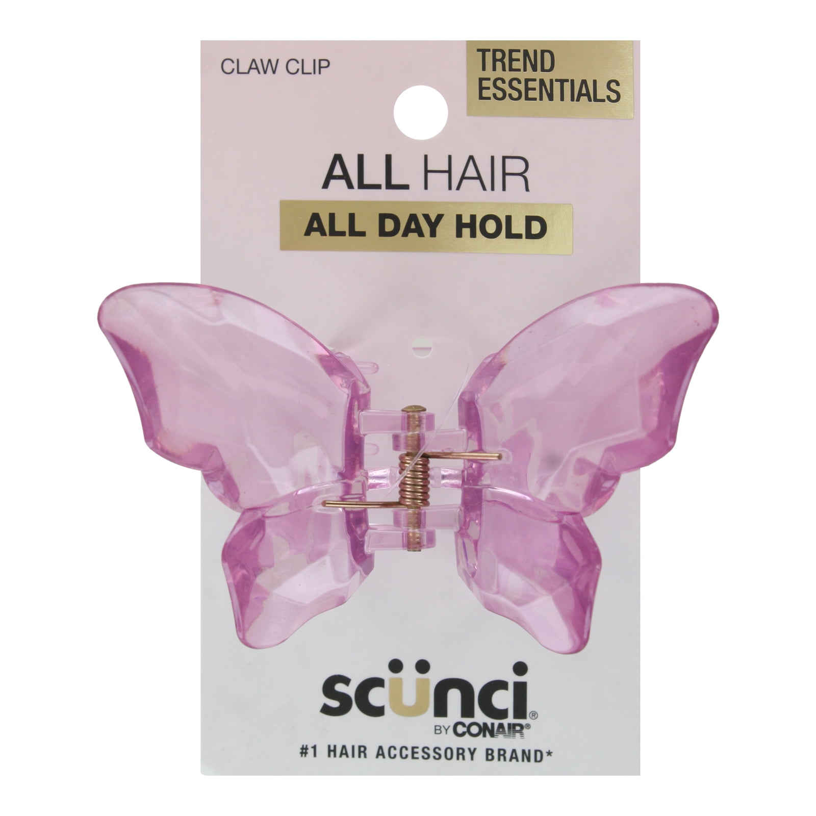 Scunci U Got This Real Style Acrylic Butterfly Jaw Clip, Purple, 1 ...