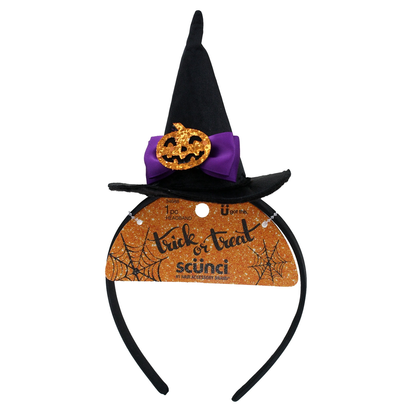 Scunci U Got This Trick or Treat Witch's Hat Headband, Black, 1-Piece ...