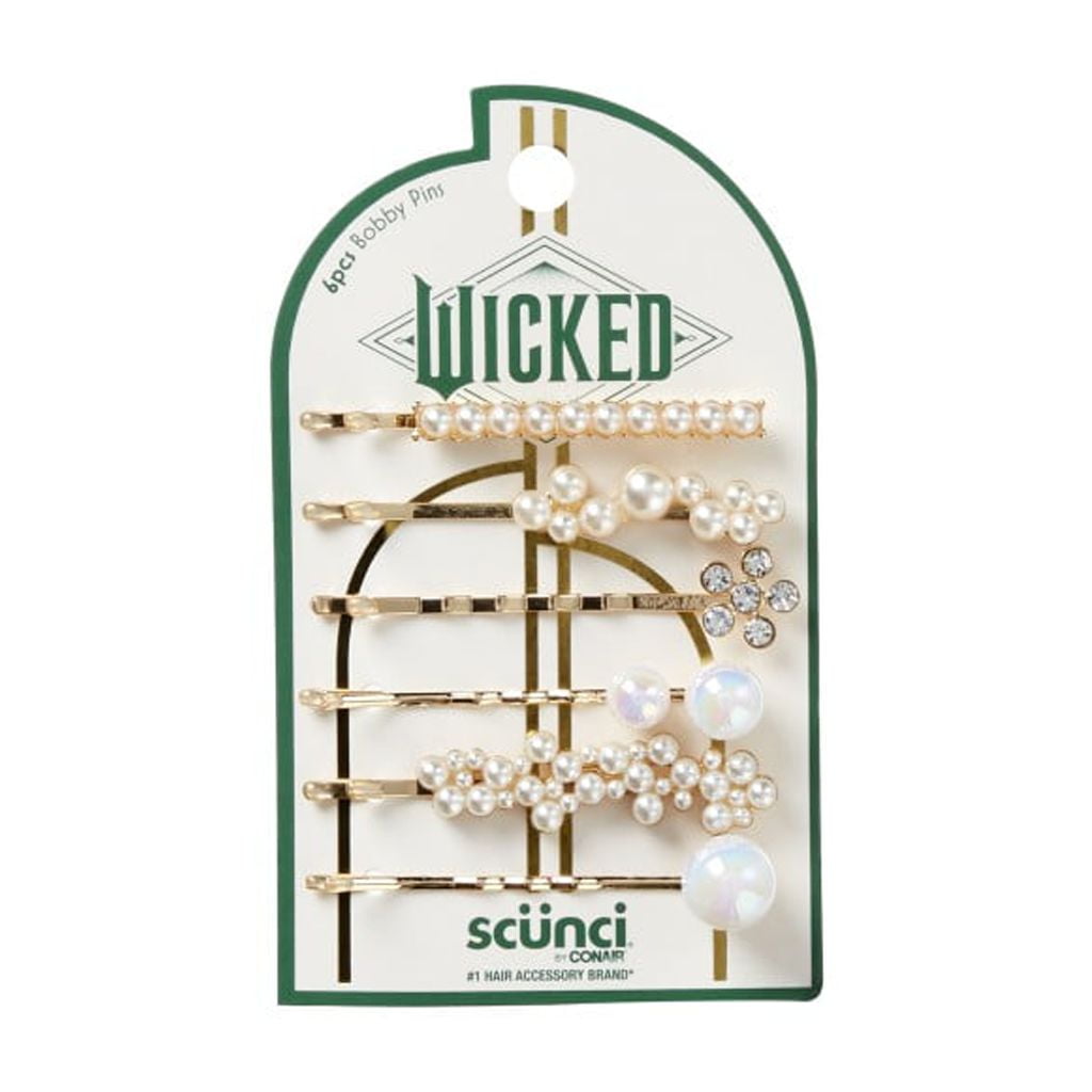 Scunci Wicked Glinda 6PK Stone Bobby Pins - Walmart.com