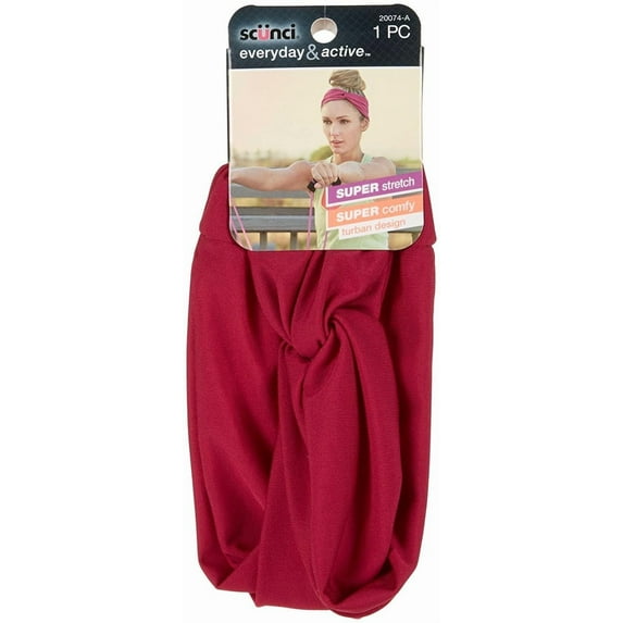 Scunci Wide Turban with Printed Reflective U - Black - Walmart.com